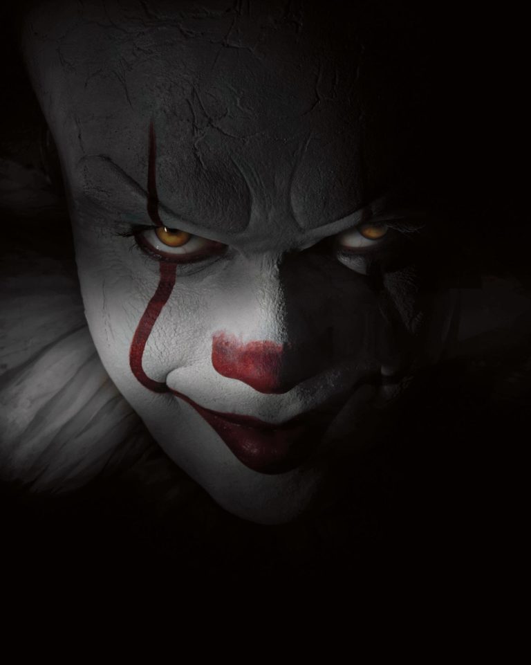 Bill Skarsgard as predator Clown Pennywise in "IT"