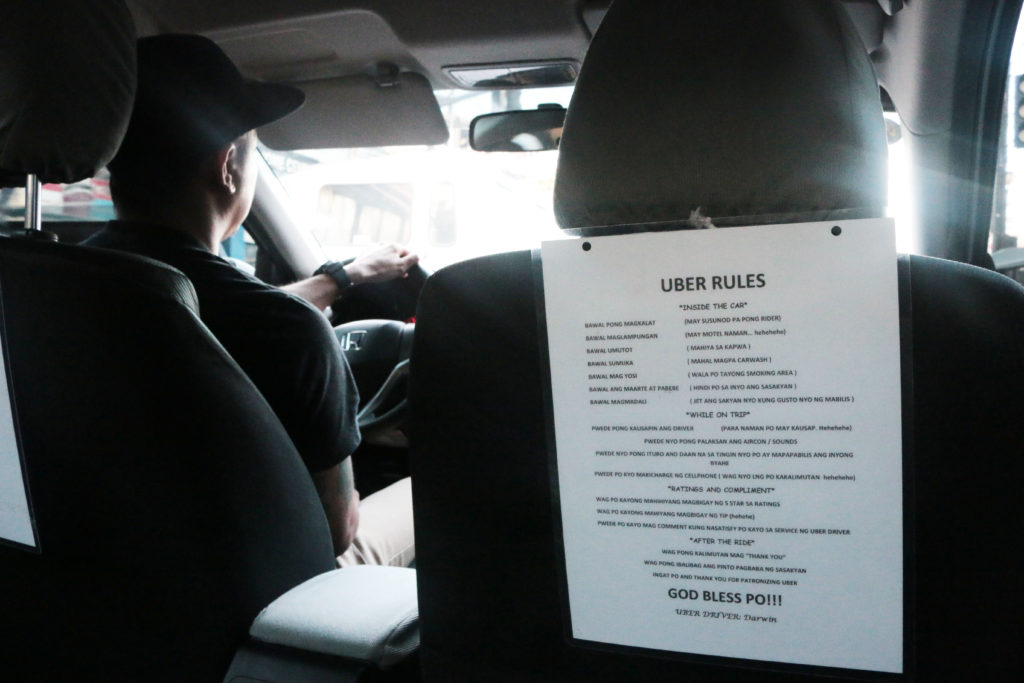 Uber driver creates a funny set of rules for his passengers — and it ...