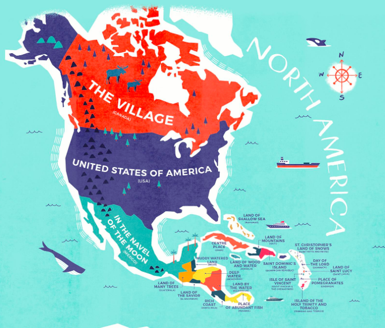 Learn the literal translation of country names with this interesting map