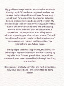 Student nurse gets cancelled over controversial video that shows ...