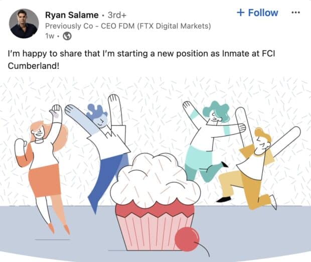 LinkedIn user sparks mixed reactions after announcing new 'job' as 'inmate'