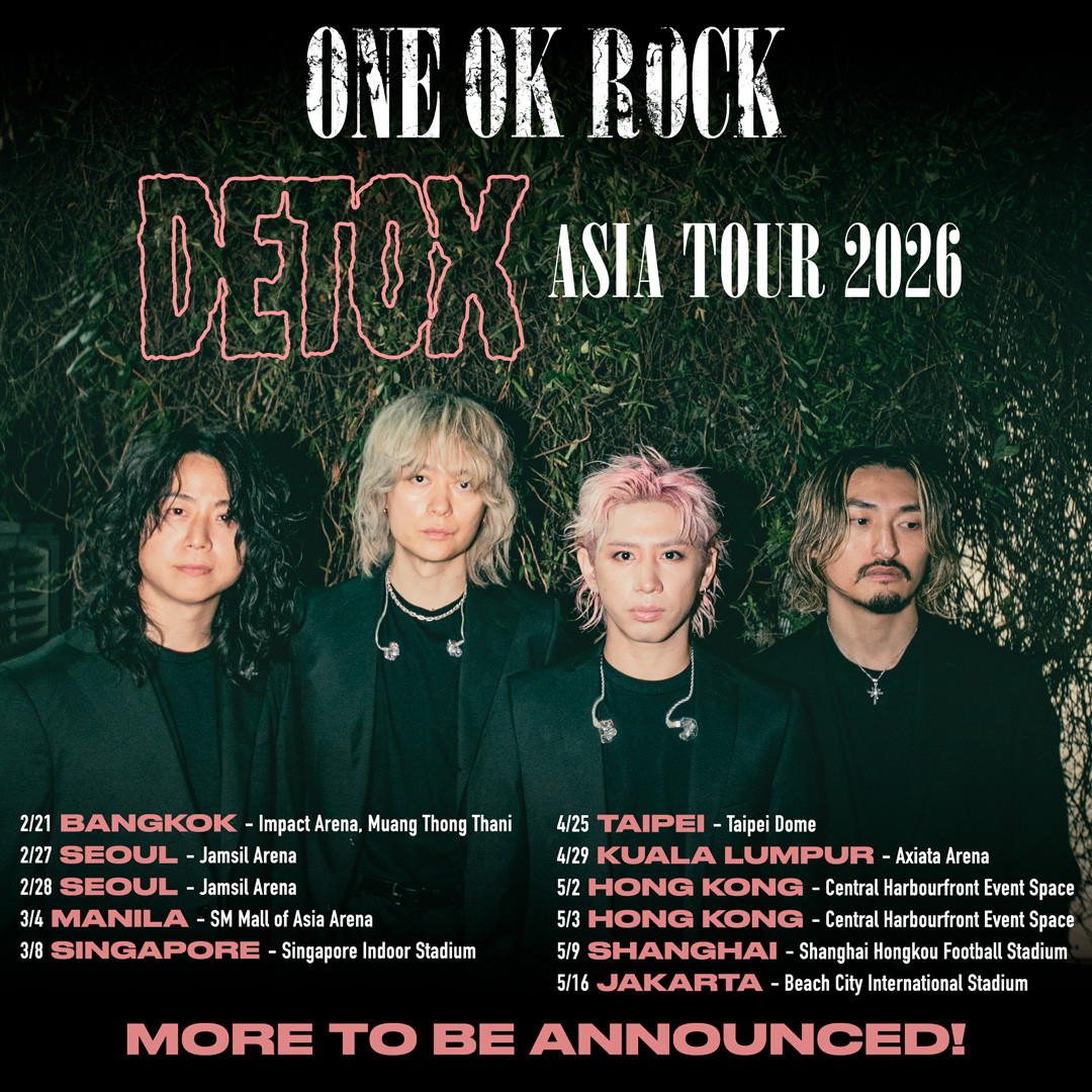ONE OK ROCK to ignite Asia with massive DETOX ASIA TOUR 2026
