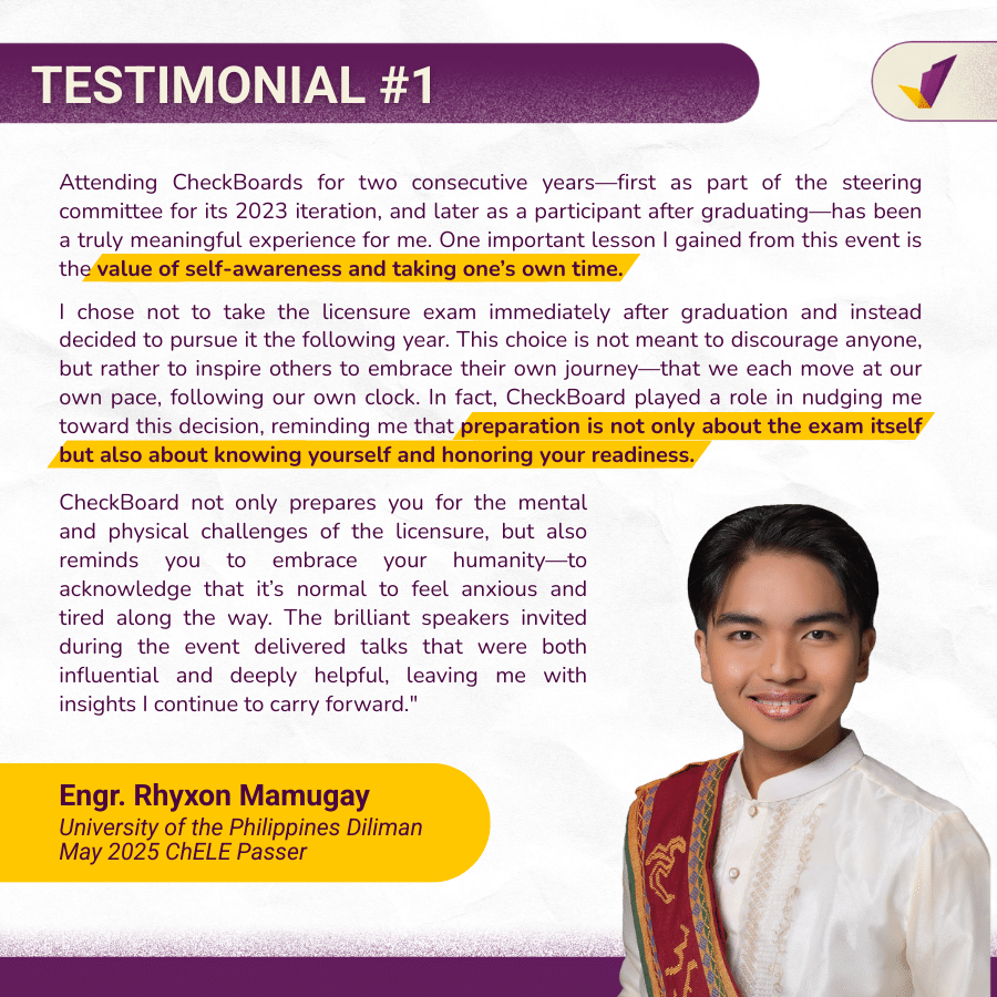 ChEckBoard 2025 comes back to help ChE students lock in