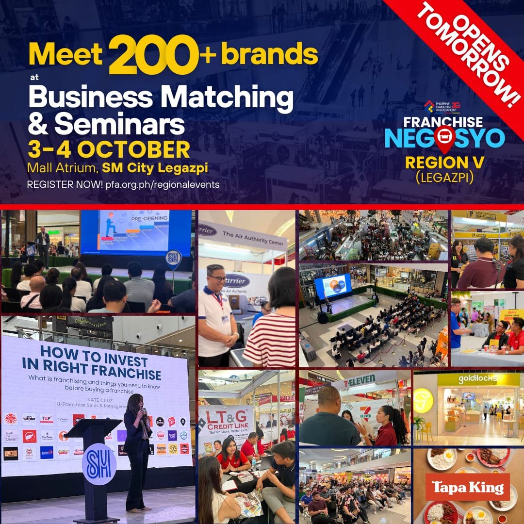 Franchise Negosyo para sa Region V (Legazpi) opens on Friday at SM City ...