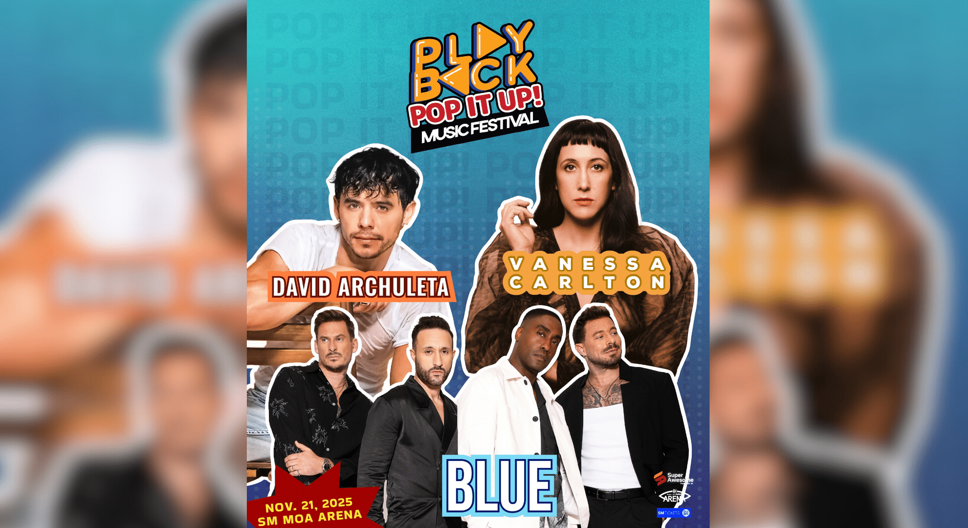 David Archuleta, Vanessa Carlton, and Blue set to perform live in Manila at Playback Pop It Up ...